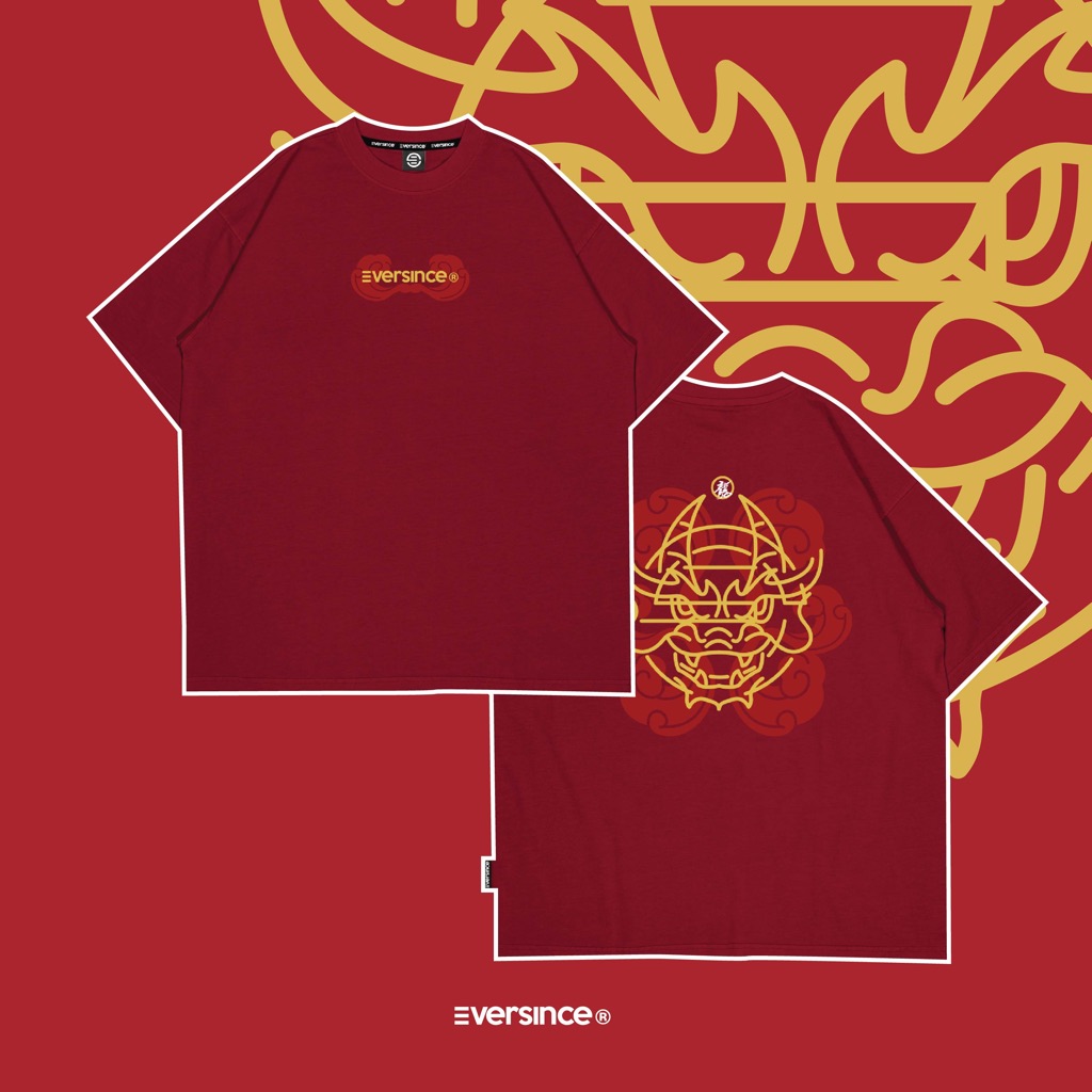 Eversince Da Long ( Big Dragon) CNY Logo Tee Maroon | Shopee Malaysia