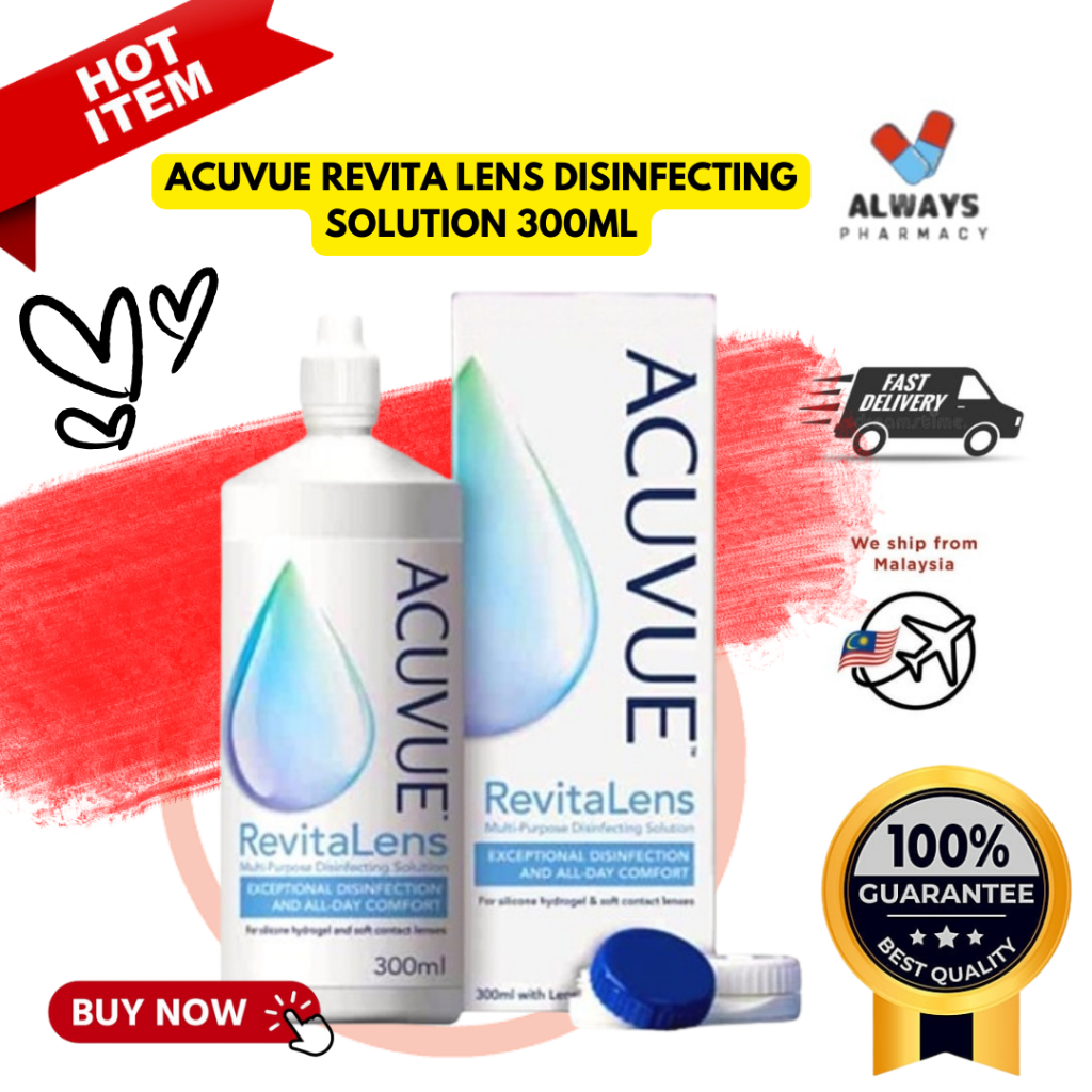 ACUVUE REVITALENS (300ML) | ACUVUE REVITA LENS DISINFECTING SOLUTION ...