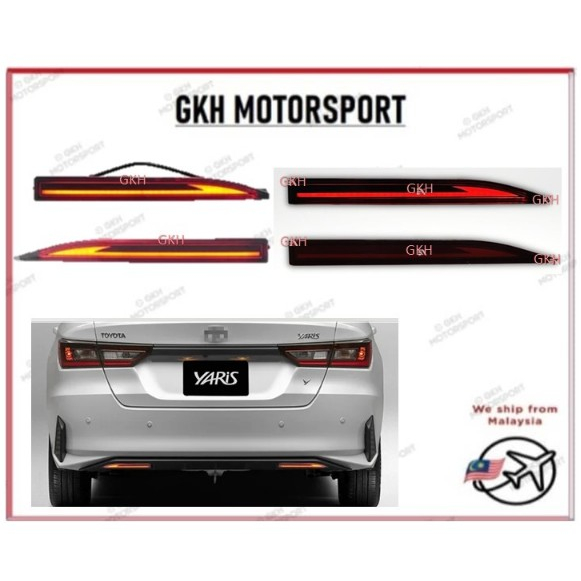 Toyota Vios Ativ 2023 2024 Dynamic Rear Bumper LED Lamp Light Reflector ...