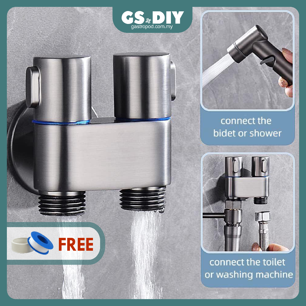 Dual Control Angle Valve SUS304 Stainless Steel Material Bathroom ...