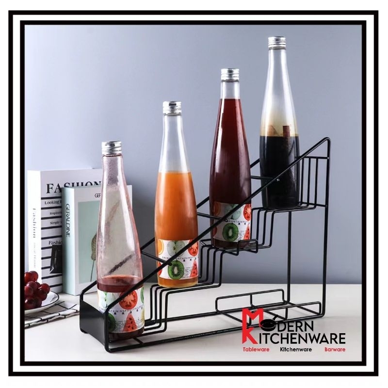 【ModernKitchenware】Stainless Steel Coffee Syrup Dispenser Rack 不锈钢果酱架 ...