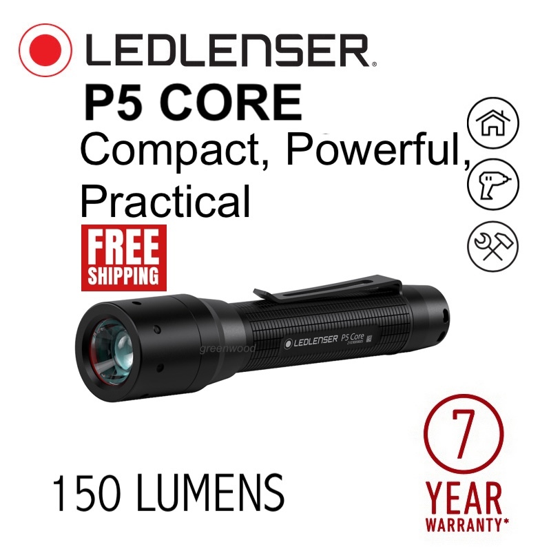 P5 Core LEDLENSER Flashlight - 150 Lumens [Led Lenser Compact, Powerful ...