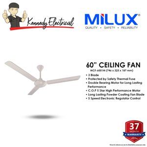 Milux 60” CEILING FAN MCF-6001M | Shopee Malaysia