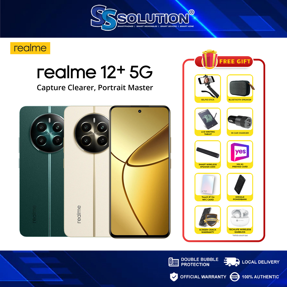 Realme 12+ 5G l 12GB + 256GB ROM l MediaTek Dimensity 7050 5G l 6.67" AMOLED 120Hz Display l ...