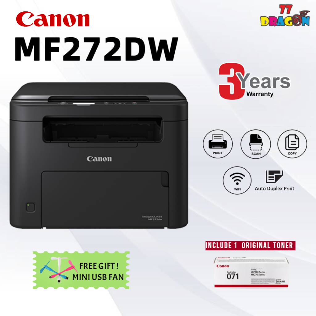 Canon Printer imageCLASS MF272dw Laserjet Print Scan Copy Auto Duplex ...