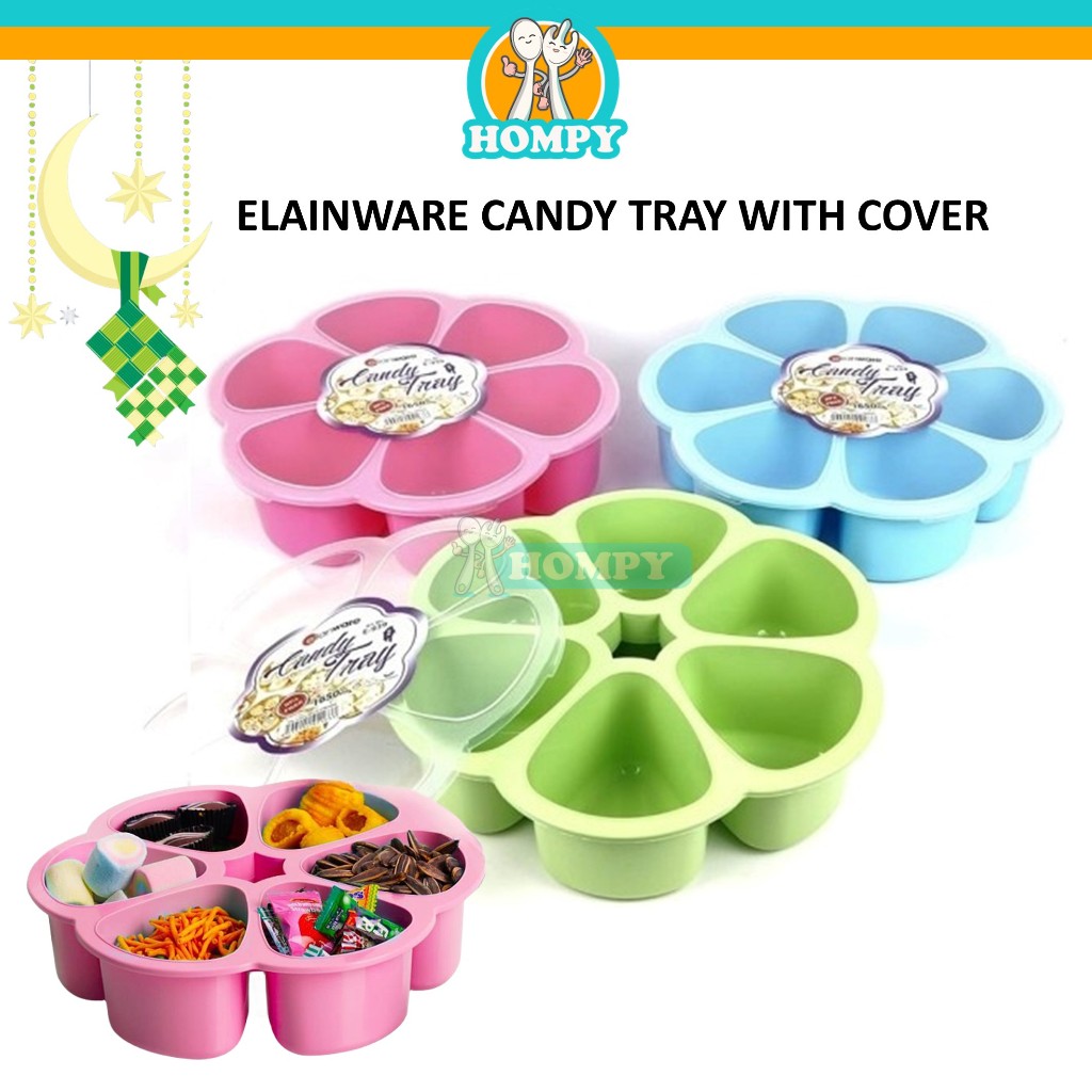 Elianware BPA FREE 6 Compartments Candy Tray Bekas Kuih Raya 1650ml E-939 | Shopee Malaysia