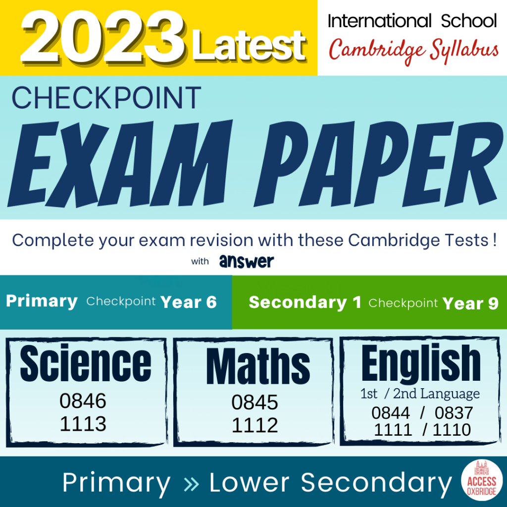 E4💯 NEW 2023 Oct Checkpoint Assessment +Answer Year 6 Checkpoint Year 9 ...