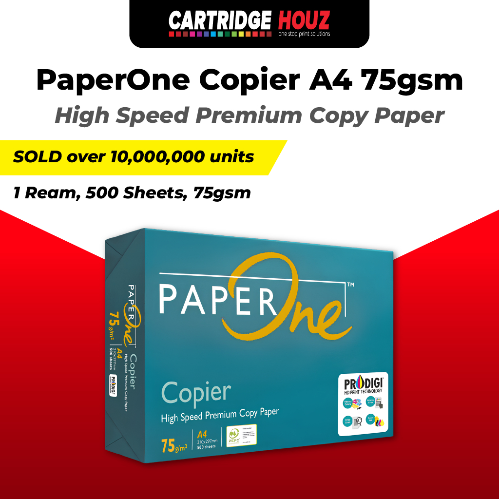 Paper One A4 75gsm 500 sheets Copier Copy Paper Ream for photocopy ...