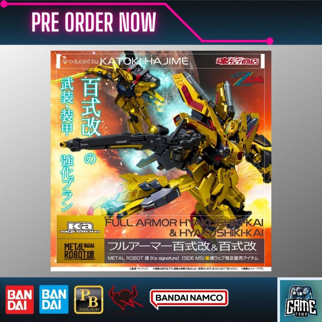 Bandai Tamashii Metal Robot Spirits (Ka Signature) Full Armor Hyaku-Shiki Kai & Hyaku-Shiki Kai ...