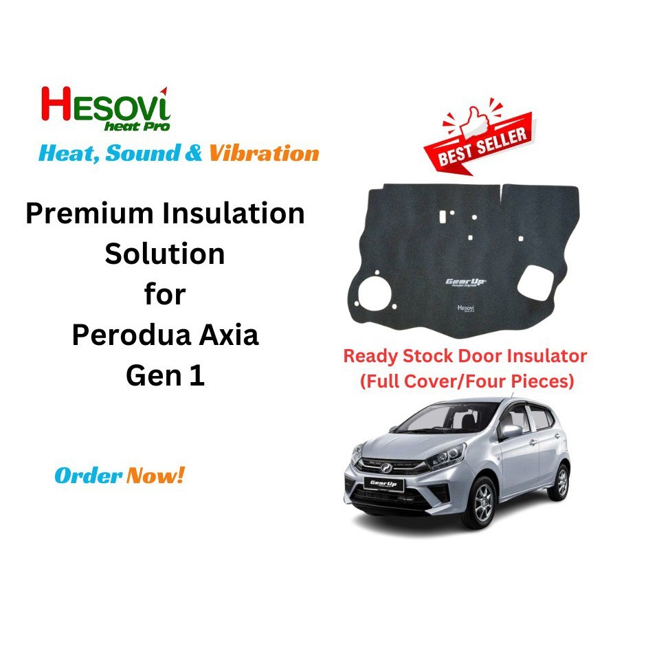 Perodua Axia (Gen 1) - HESOVI Door Insulator for Soundproof, Heat ...