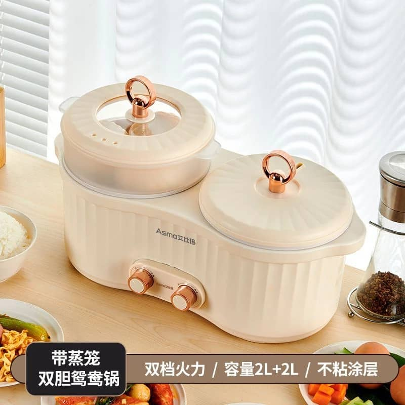 2L+2L Dual-gallon rice cooker steaming and cooking multi-functional ...