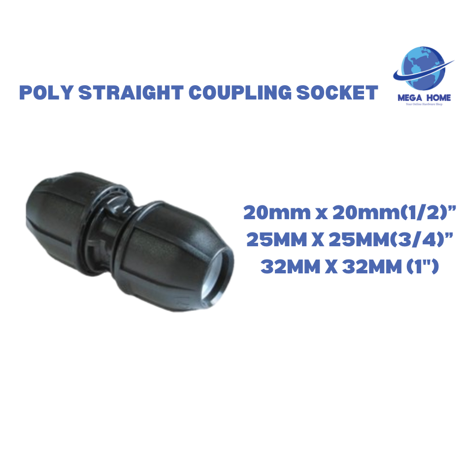 STOCKED FAST SHIPPING🔥现货速发 POLY STRAIGHT COUPLING SOCKET 20MM / 25MM ...