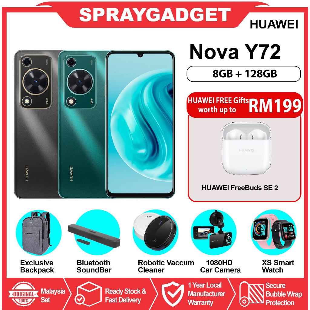 Huawei Nova Y72 8gb Ram 128gb Rom X Button Easy To Apps 6000mah