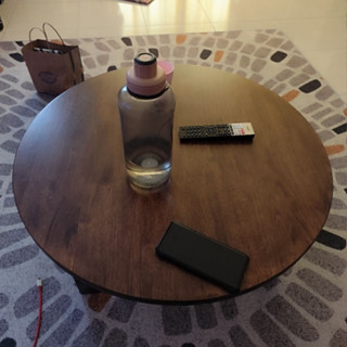 𝐗𝐙 Round Japanese Table Meja Jepun Bulat Solid Rubberwood Custom Size ...