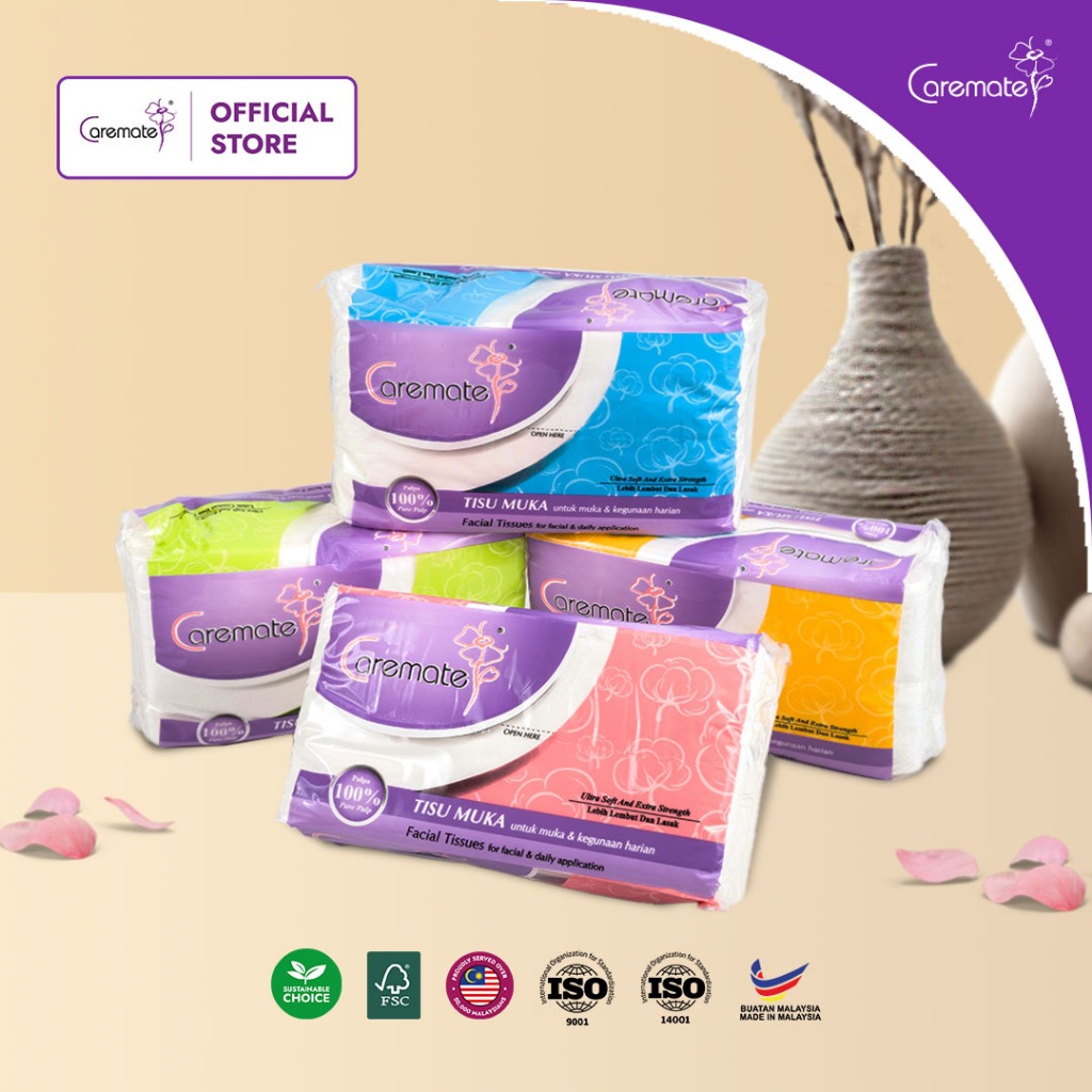 Caremate Soft Pack Facial Tissue 4 Packets x 200's x 2 Ply | (VERSATILE ...