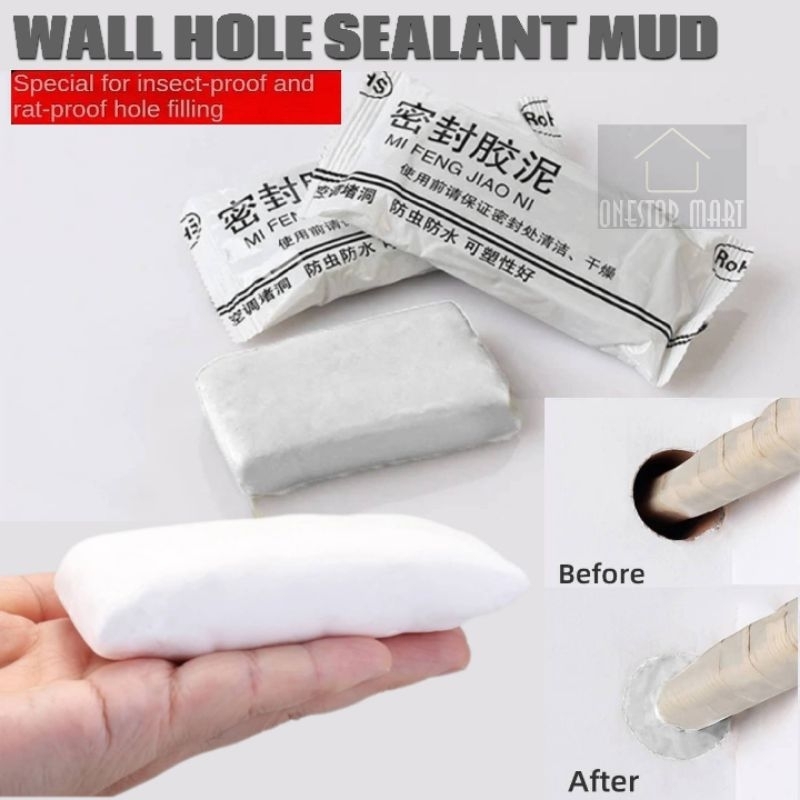 SEALING CLAY PAIR WALL HOLE CEMENT WATERPROOF SEALANT CRACK GLUE PIPE ...