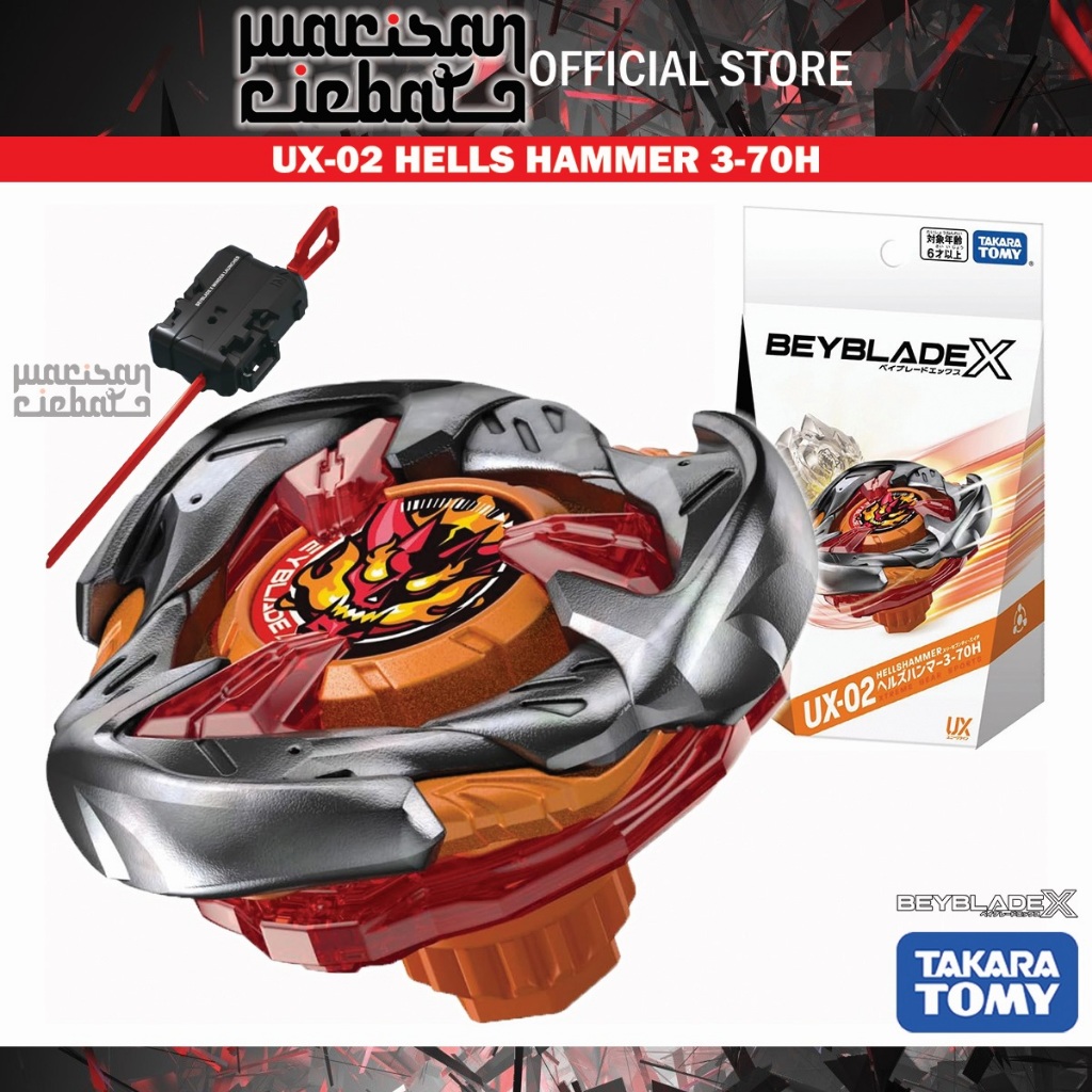 Takara Tomy Beyblade X UX-02 Starter Hells Hammer 3-70H | Shopee Malaysia