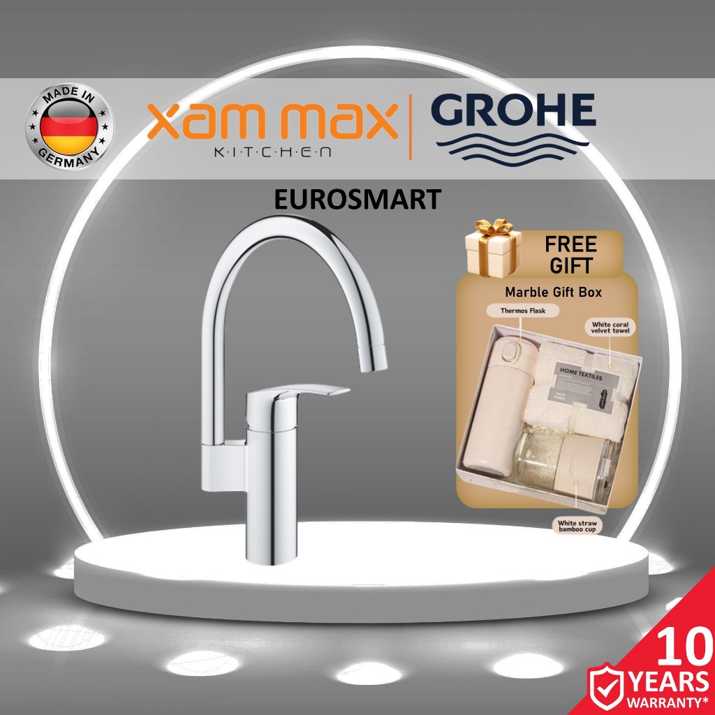 Grohe 33202003 Eurosmart Kichen Mixer Tap Faucet Sinki Dapur Paip | Chrome | | Shopee Malaysia