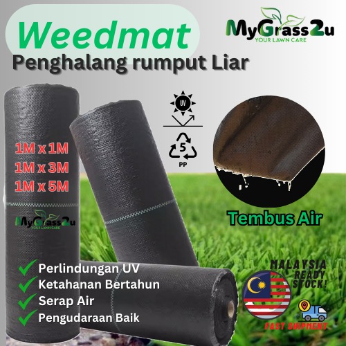 Weedmat/penghalang rumput liar/pelapik rumput tiruan/woven/plastik tahan lasak | Shopee Malaysia