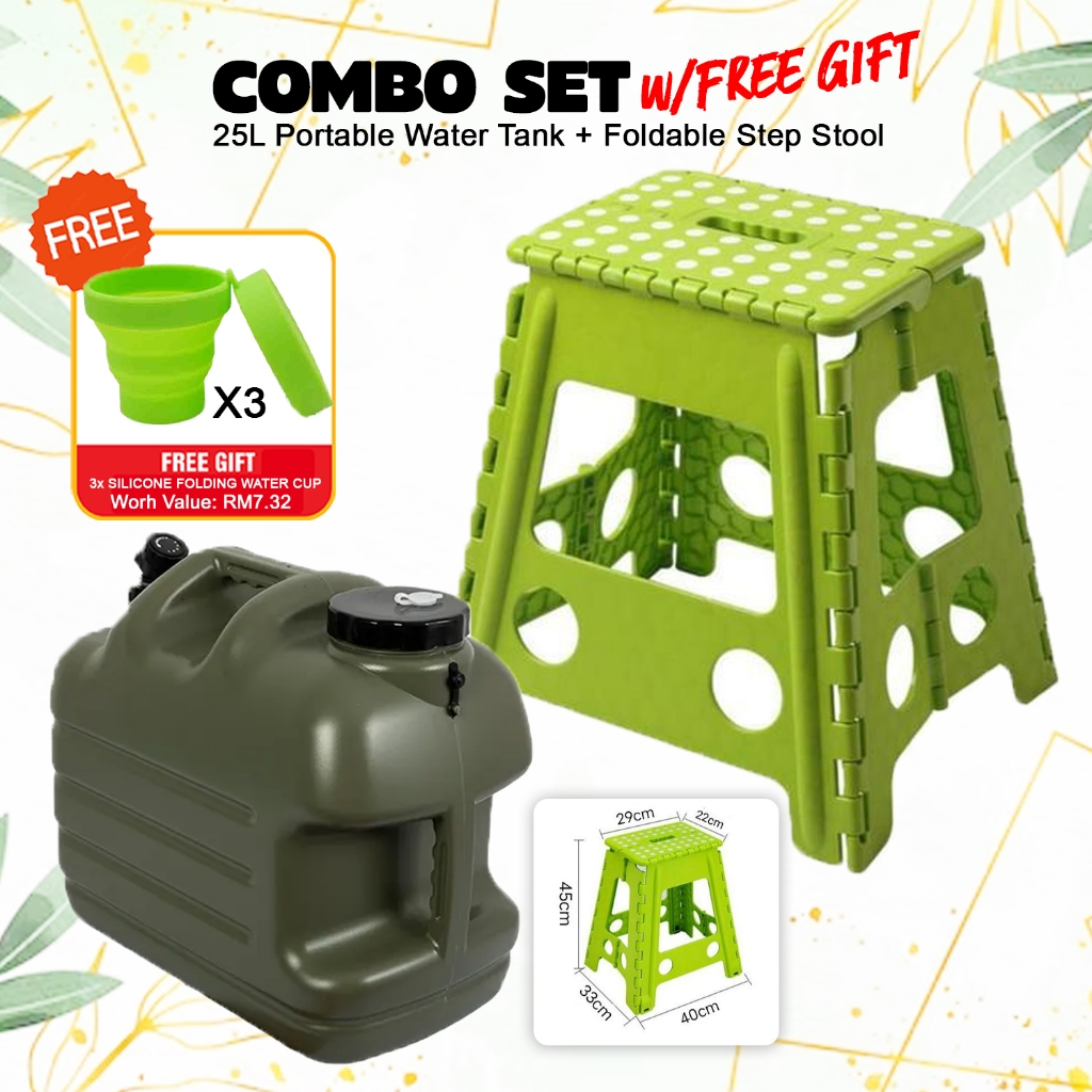 25L Portable Water Tank Camping Water Storage Container BPA Free Bekas ...