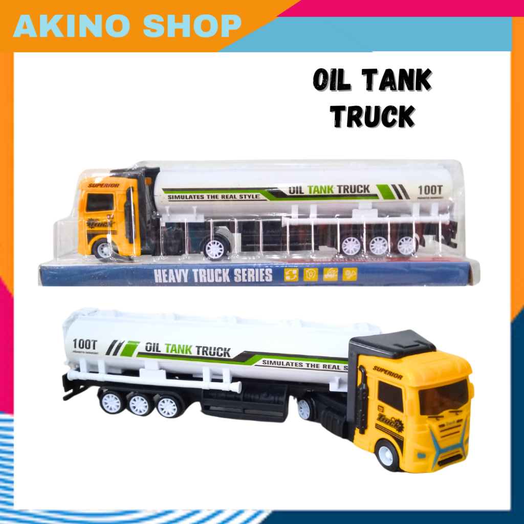 Oil Tank Container Truck Lori Tangki Minyak Oil Tanker Pull Back ...