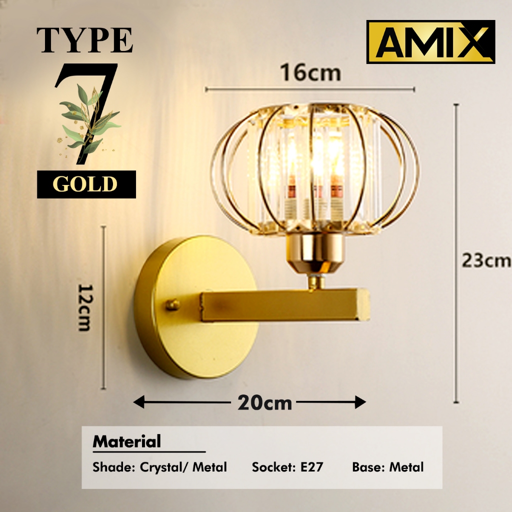Wall Light Designer Decorative Wall Lamp/Light E27 Holder Lampu Dinding ...