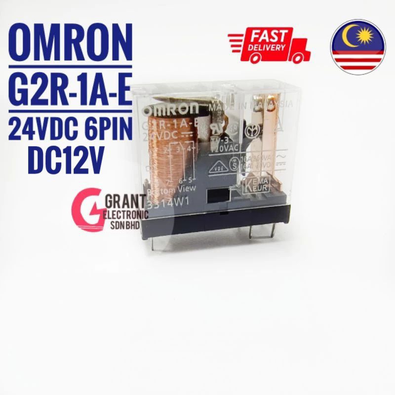 OMRON G2R-1A-E DC24V DC12v 6pin 24VDC 12VDC 16A Power Relay | Shopee Malaysia