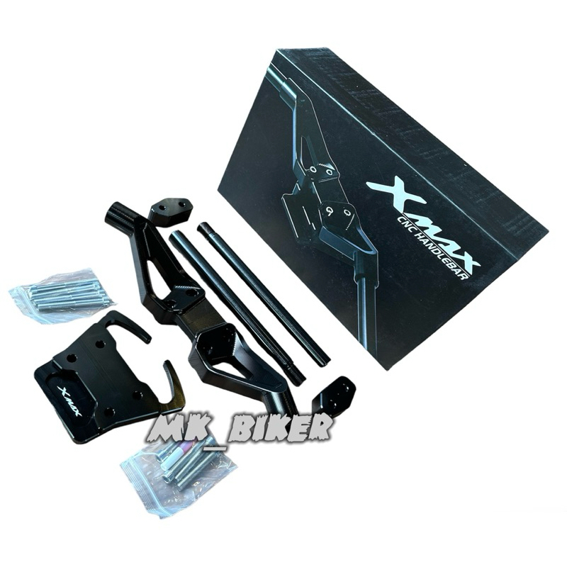 YAMAHA XMAX 250 RSV CNC HANDLEBAR YAMAHA Xmax250 V1 V2 Black / Silver ...
