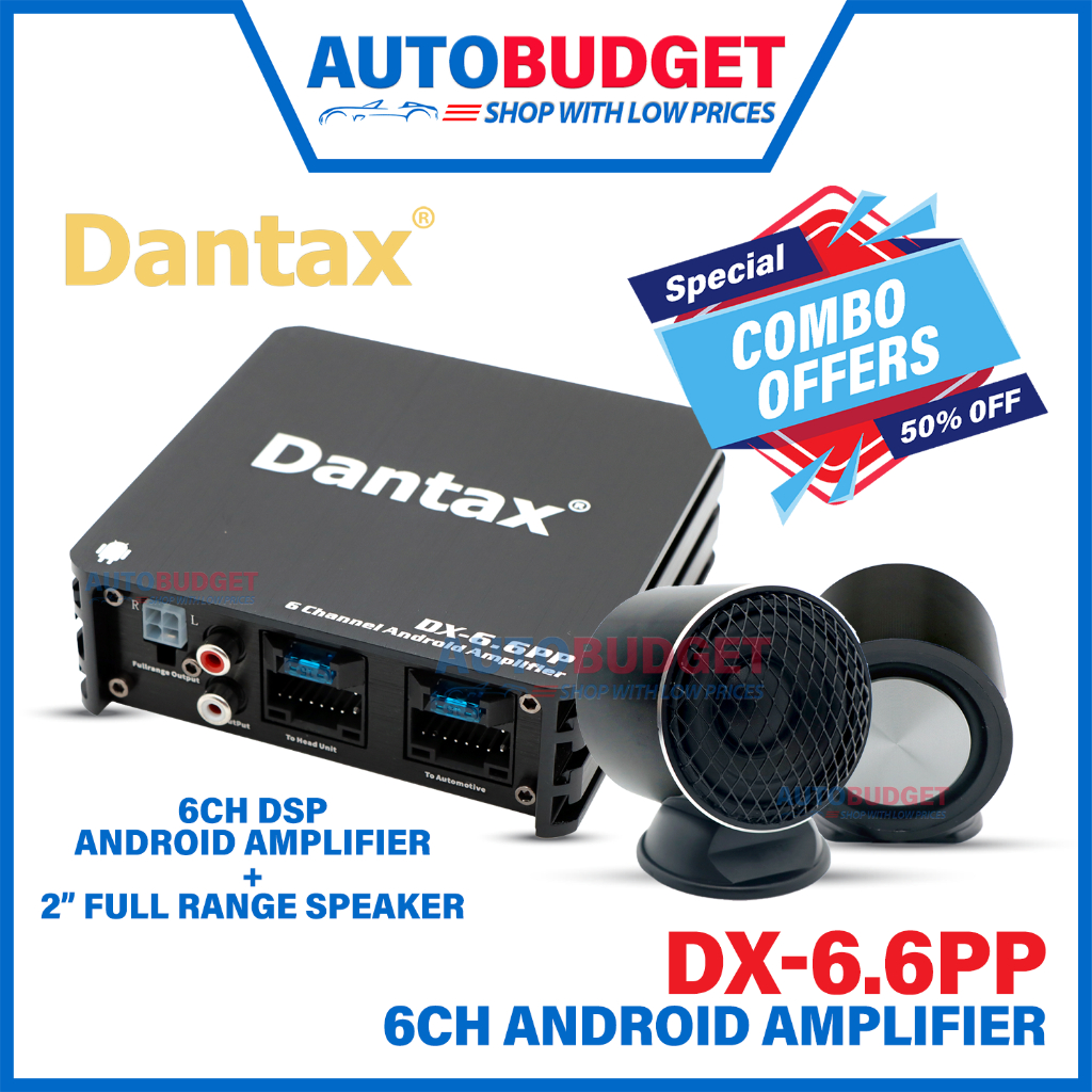 Dantax Plug & Play Android Amplifier & Full Range Car Speaker Android Player Power Amp Kereta 6 ...