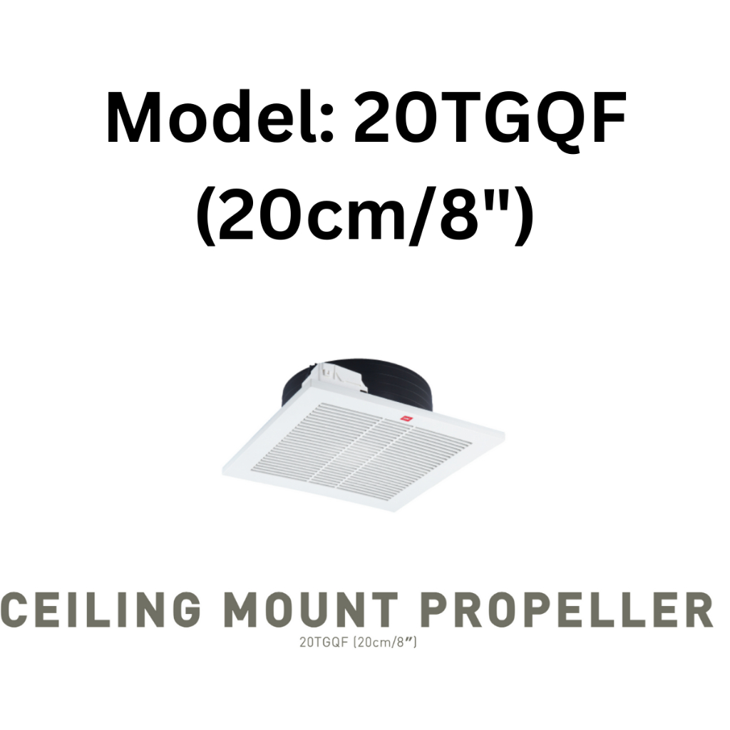 KDK 20TGQF CEILING MOUNTED PROPELLER / VENTILATING FANS [20cm/8"]. KDK ...