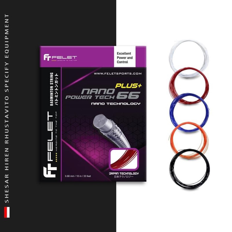 FELET Original Badminton String - Ultramax Turbo Nano 66 Plus+ / Nano ...
