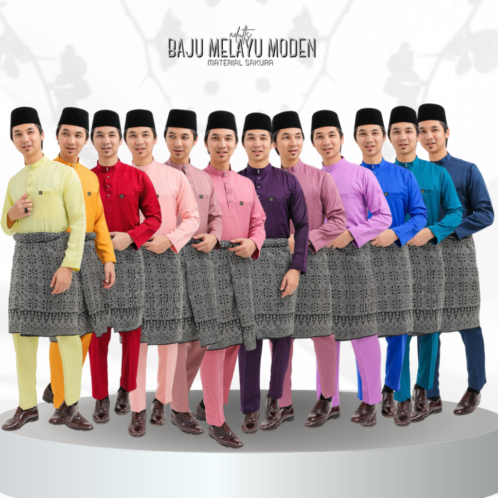 Baju Melayu Moden + Sampin IN 12 COLOUR I Baju Melayu Moden I Raya 2024 ...