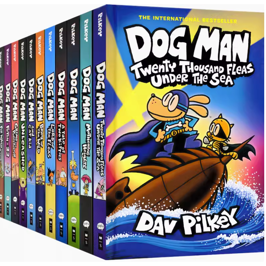 Dog Man Comics Series Children's Collection Hardcover Full set 15 Books ...