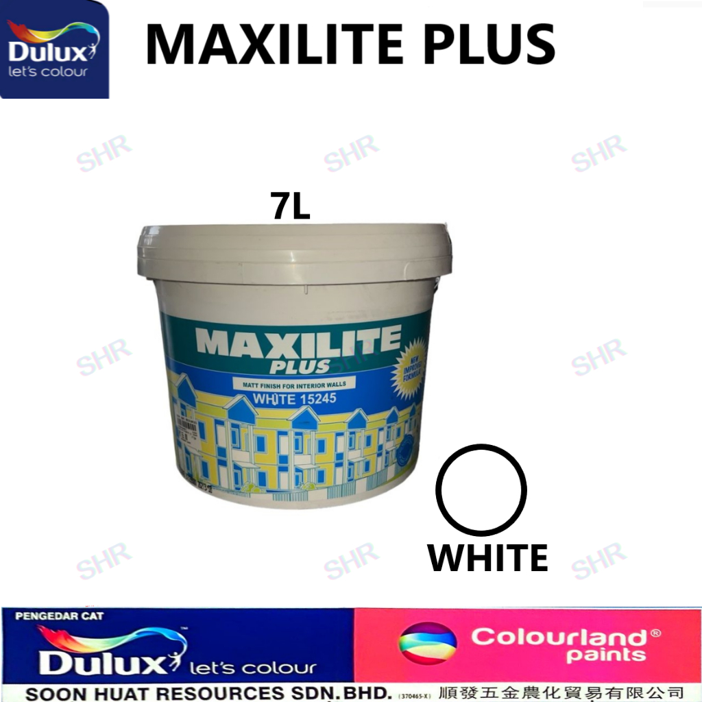 DULUX(ICI) 7 Liter Maxilite Plus 15245 White Colour Matt Finish Paint ...