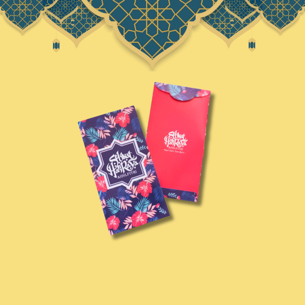 Sampul Duit Raya Aidilfitri Design Floral Elegan dan simple | Shopee ...