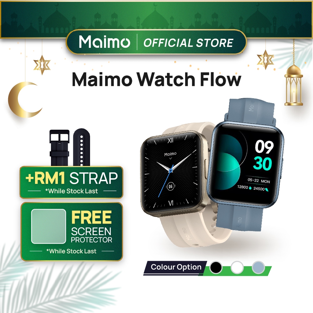 [Add-On RM1] Maimo Watch Flow Amoled Stainless Steel GPS Always-On ...