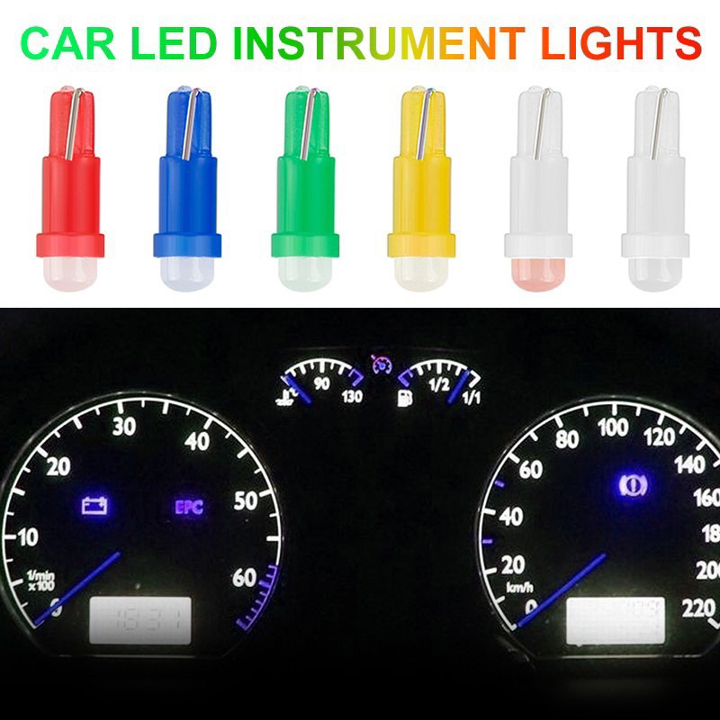 1pcs T5 SMD Wedge Instrument Dashboard Car Motor Meter LED Light Bulb ...
