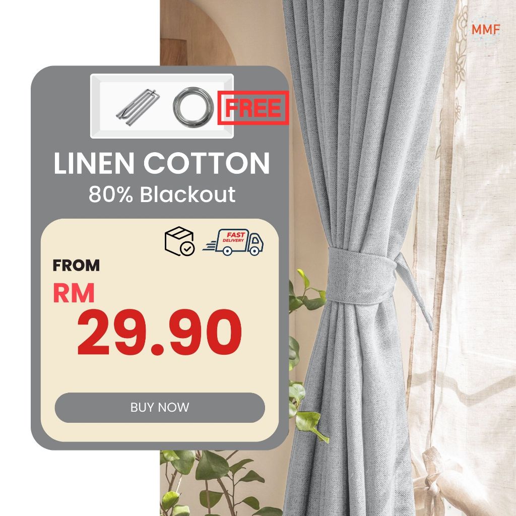 25 Apr LTD | Langsir warna Grey 80% Blackout Langsir Pintu Sliding ...