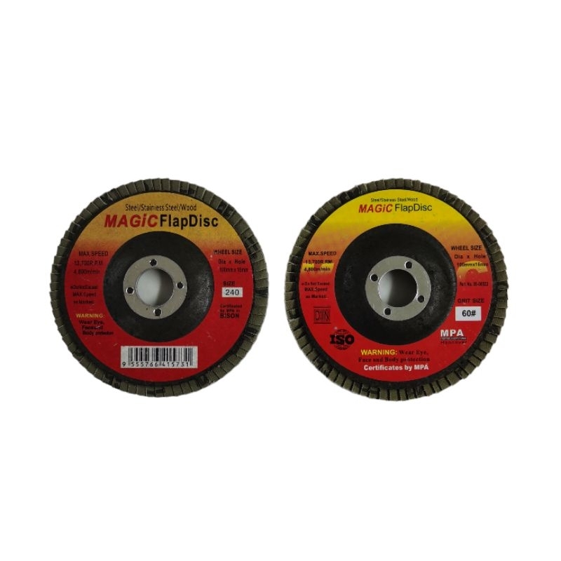 Magic FLAP DISC 4" x 60# /4" x 240# | Shopee Malaysia