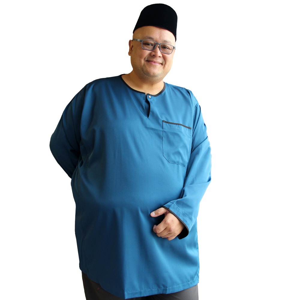 PLATINUM Plus Size Baju Melayu Teluk Belanga Baju Johor PM9205C146 Big ...
