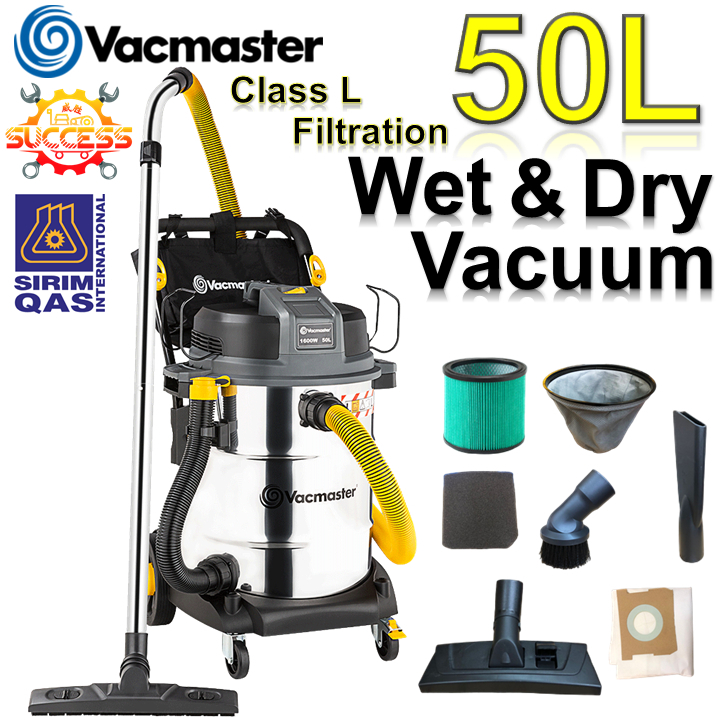 VACMASTER VJE1650SW Wet & Dry Vacuum Cleaner 50L 240V L Class ...