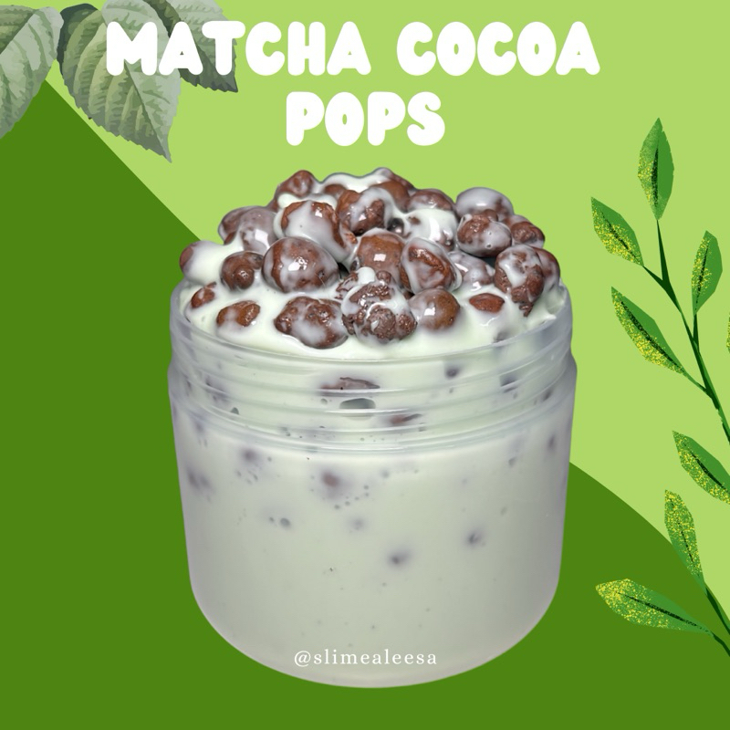 Matcha Cocoa Pops Slime (pebbles texture) | Shopee Malaysia