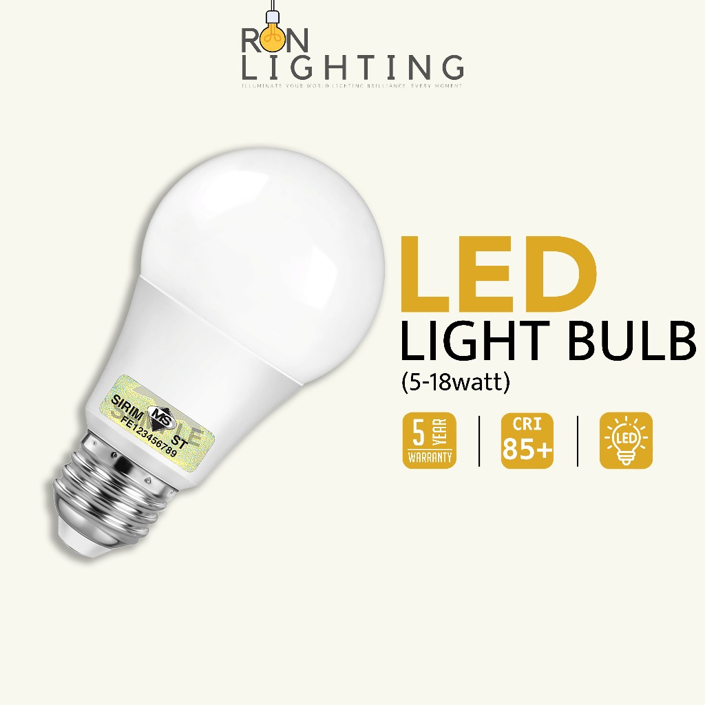 [SIRIM] Lampu Led Light Bulb Lampu Led Siling Mentol E27 LED Bulb ...