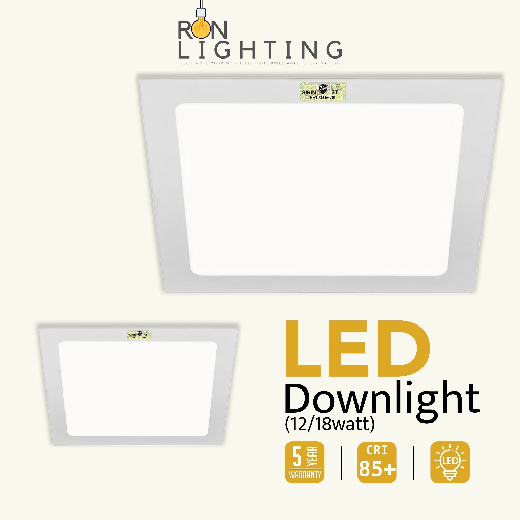 【SIRIM】 LED Downlight 12W 18W Lampu Led Siling Ceiling Light Downlight ...