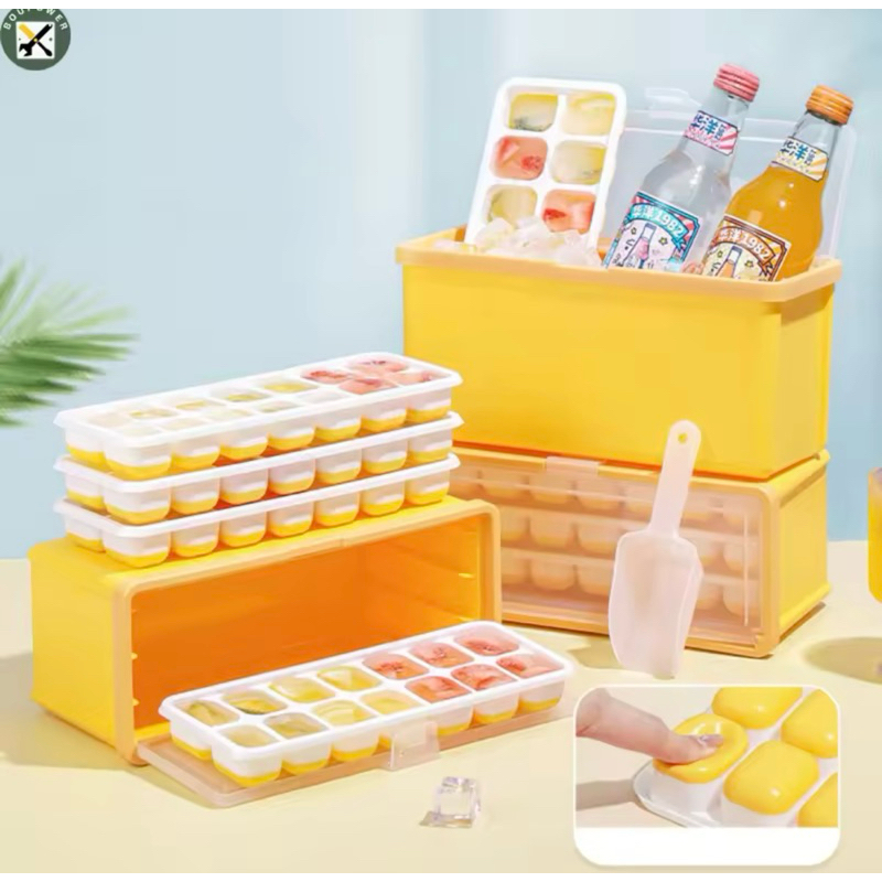 BouPower stock 3layer Creative Ice Cube Tray With Lid Stackable ...