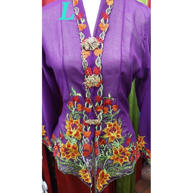 KEBAYA SULAM NYONYA ORIGINAL( Embroidery) HandMade (L) | Shopee Malaysia