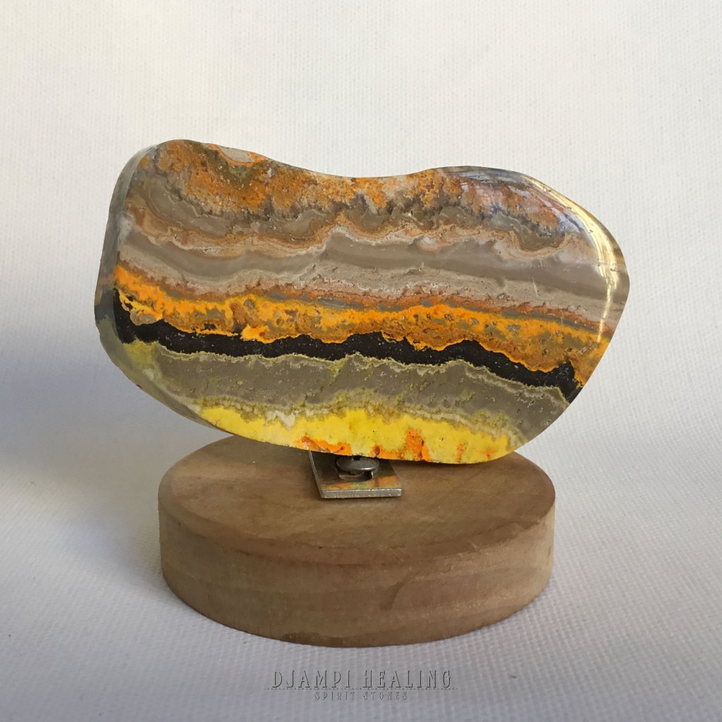 BUMBLEBEE Jasper 145g Slab, Top Grade Mount Ciremai Deposit, Polished ...