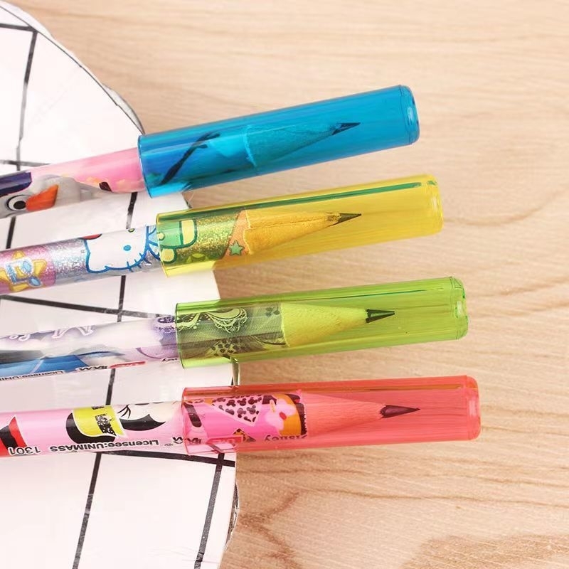 Pencil cap pensil colorful cover plastic extender protector safe for ...