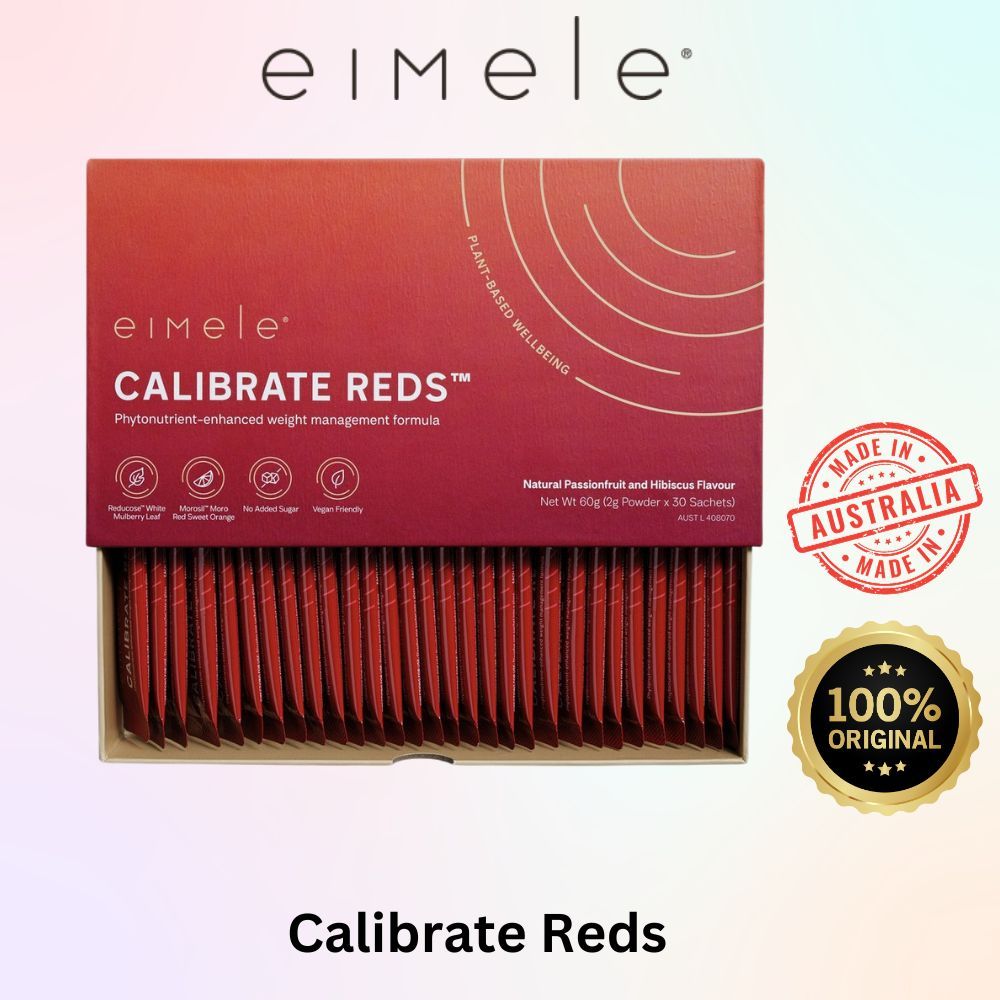 Australia EIMELE Calibrate Reds, 30 Sachets/Box, Phytonutrient-rich Weight Management Formula ...