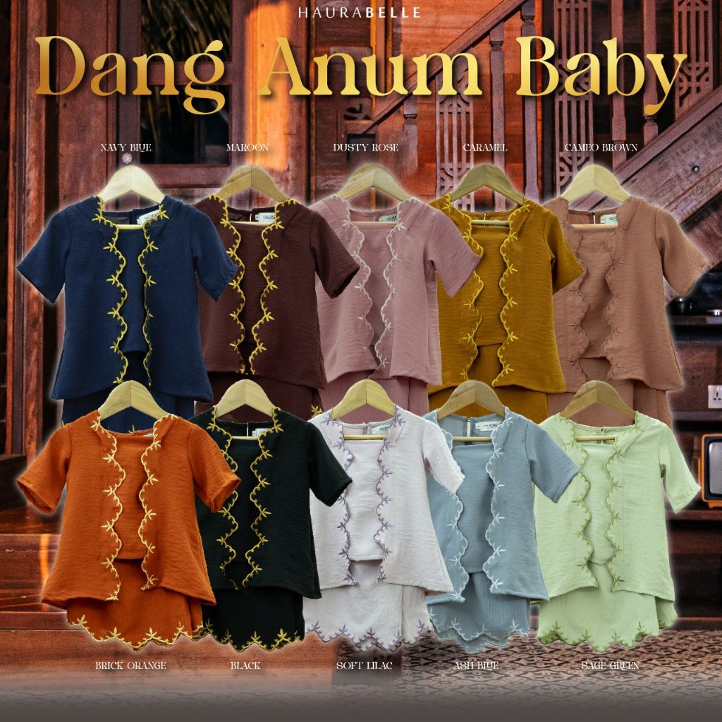Dang Anum Kebaya Baby Haurabelle Baju Raya Sulam 2024 Viral Sedondon ...